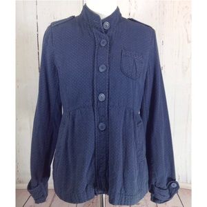 Flying Tomato | Jackets & Coats | Flying Tomato Blue Polka Dot Cotton ...